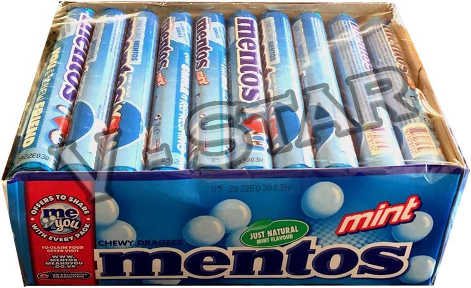 New MENTOS Rolls Chewy Dragees Sweets Candy Assorted Flavours Full Box ...