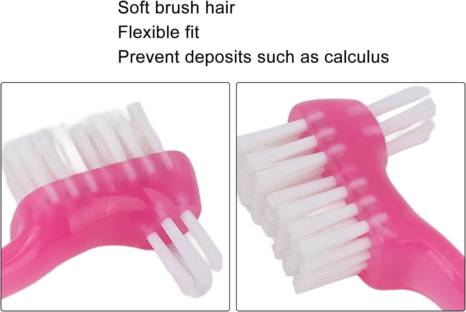 False Teeth Cleaning Brush Elderly Portable Denture Toothbrush Plaque ...