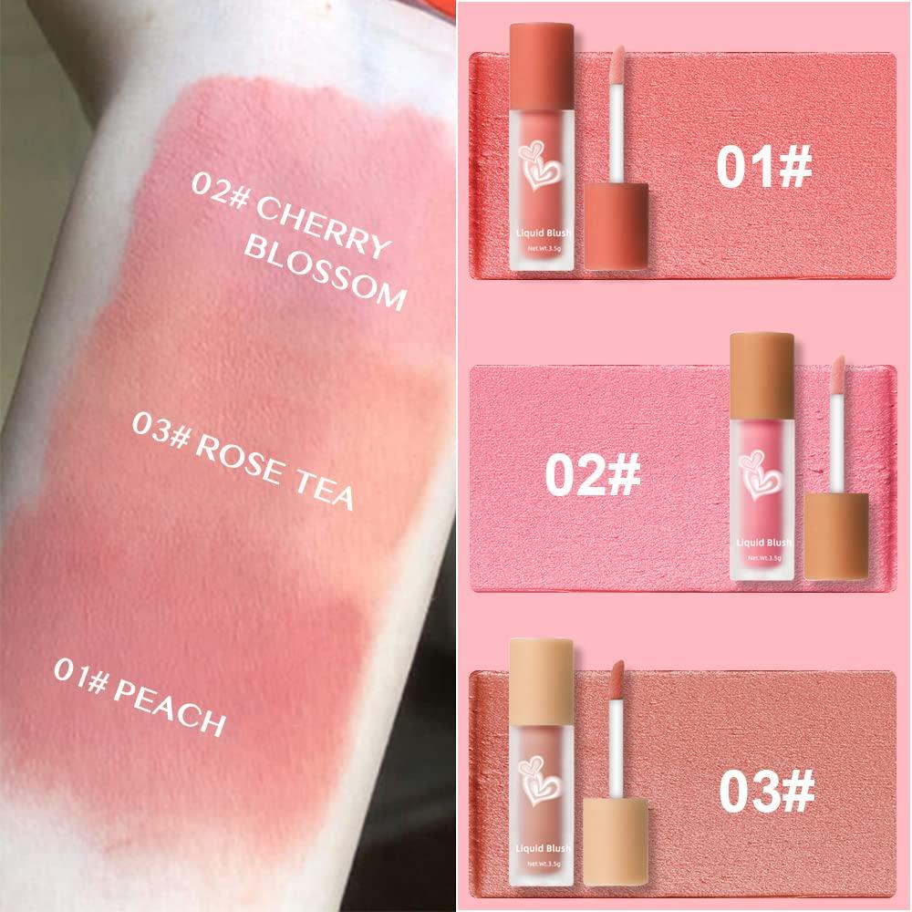 Matte Liquid Blush Makeup - Lightweight Velvet Mousse Texture for a ...
