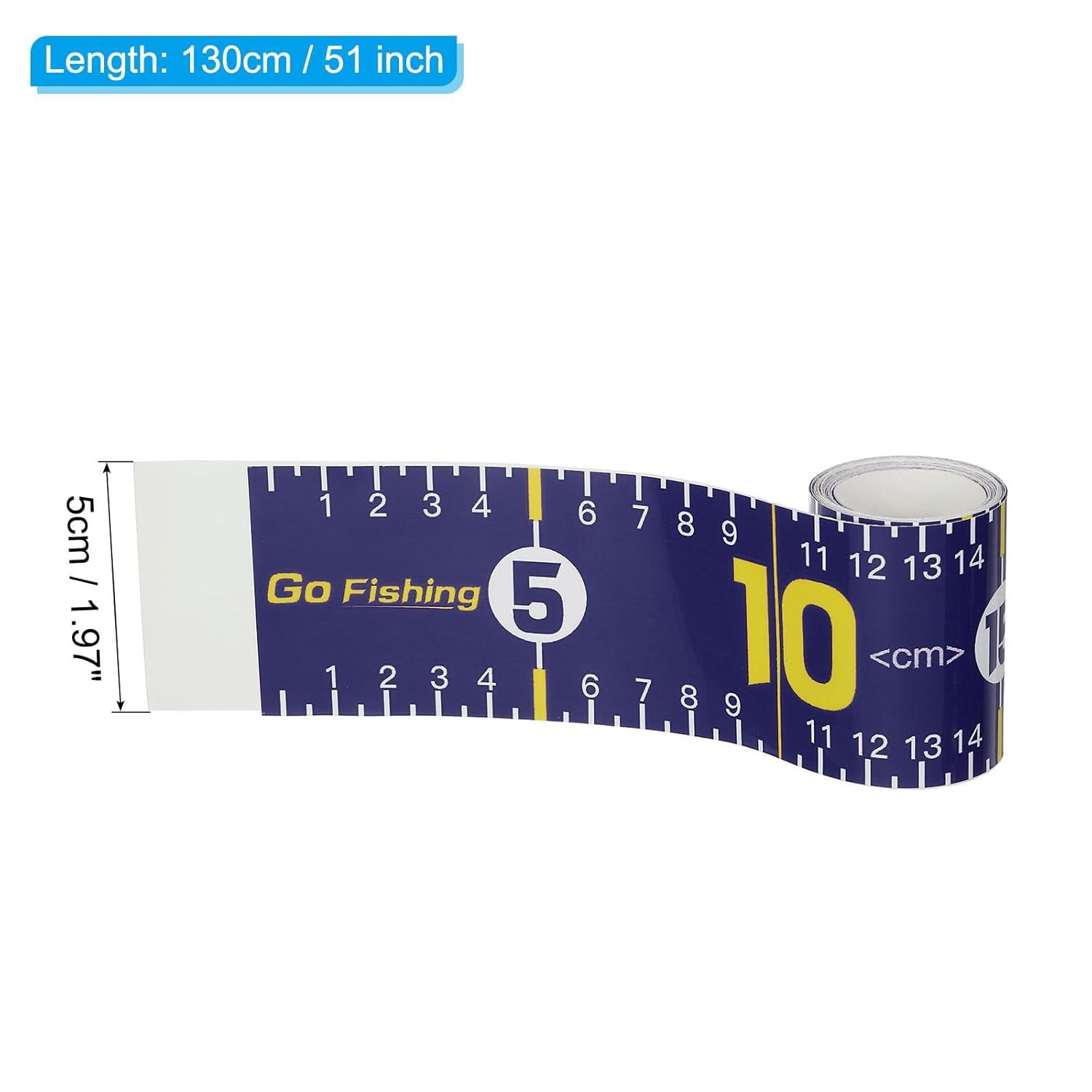 PATIKIL Self Adhesive Fish Ruler - 51 Waterproof Fish Tape Measure ...