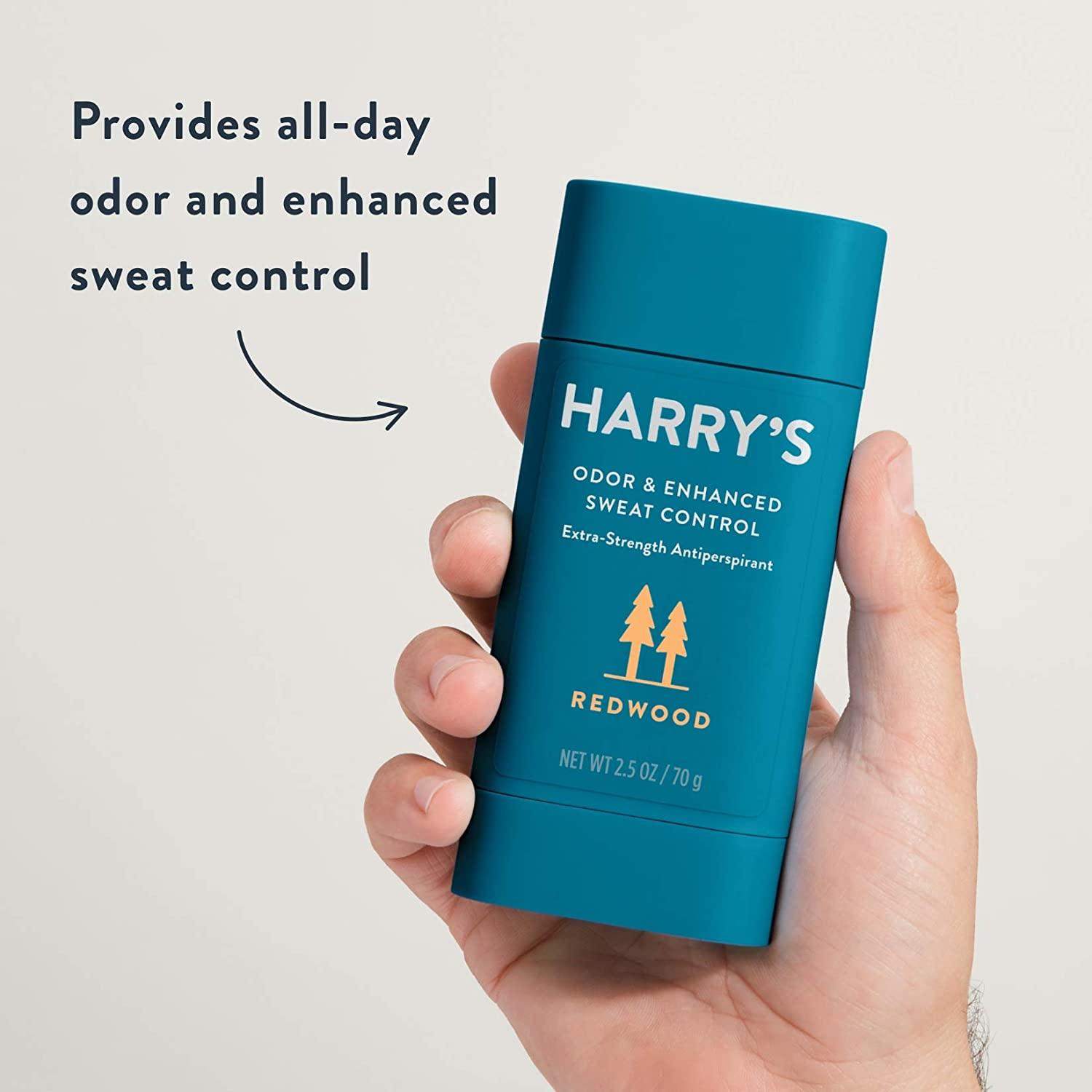 Harry's Extra-Strength Antiperspirant for Men - Redwood Scent - Pack of ...