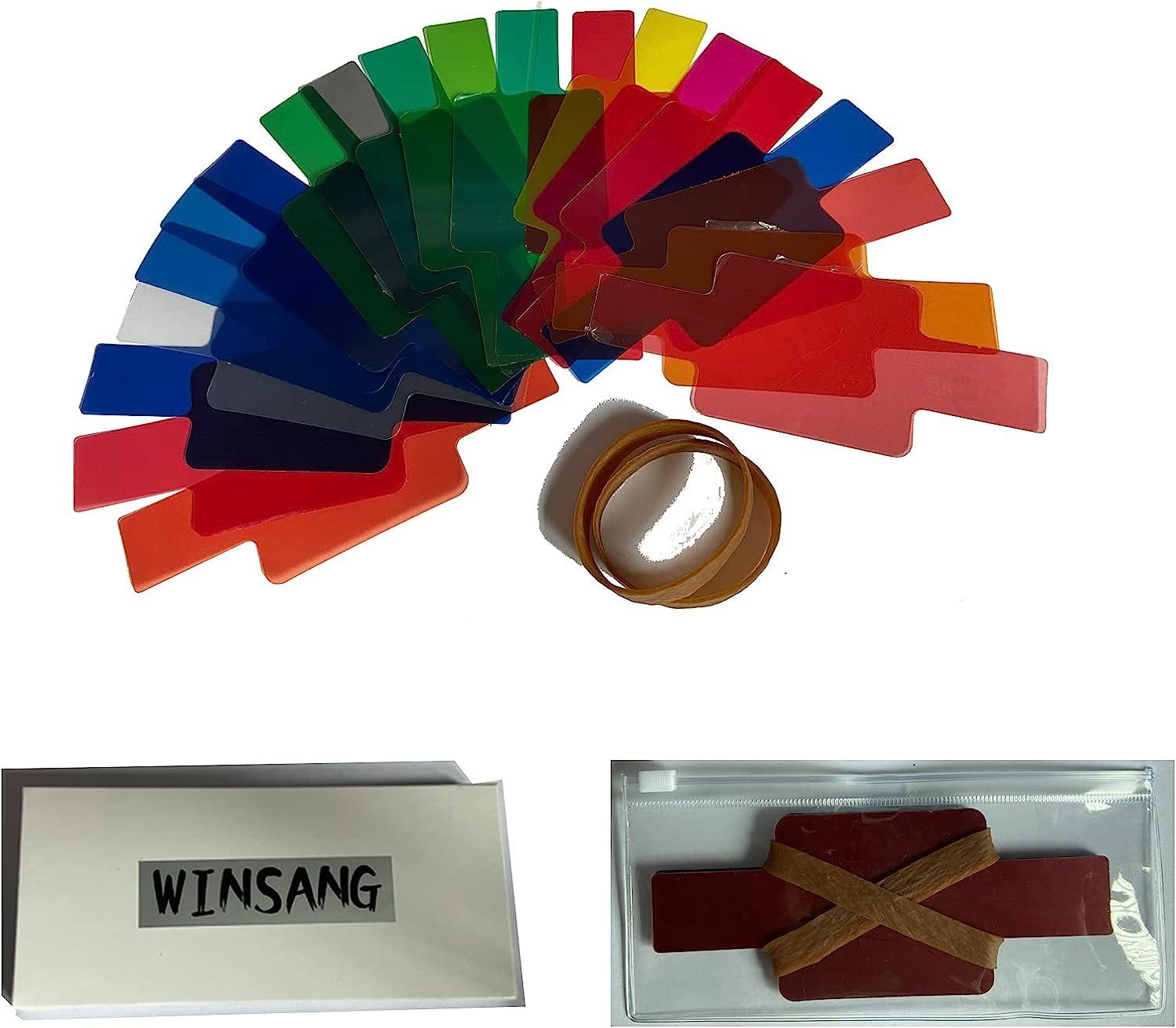 Universal Flash Gels Lighting Filter WS-1 20pc Kit for Camera Flash ...