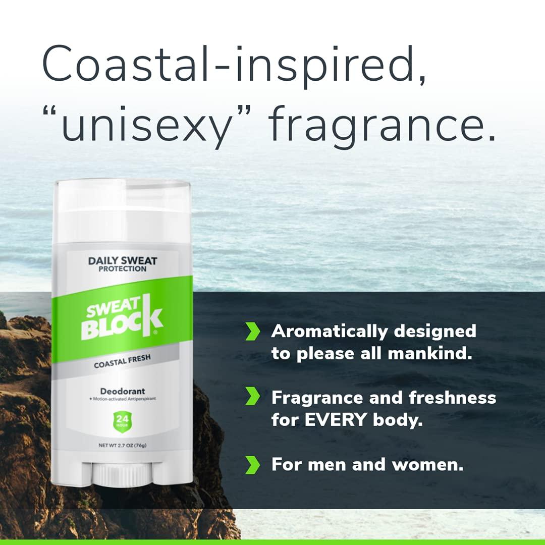 SweatBlock Deodorant Antiperspirant for Men & Women - Daily Odor ...