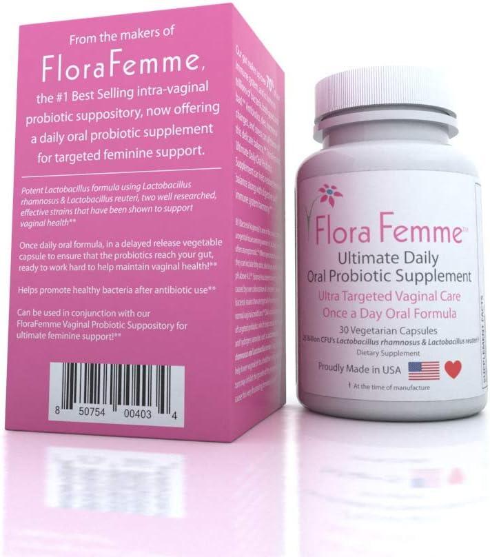 FLORAFEMME Ultimate Oral Probiotic Supplement - Supports Urinary Tract ...