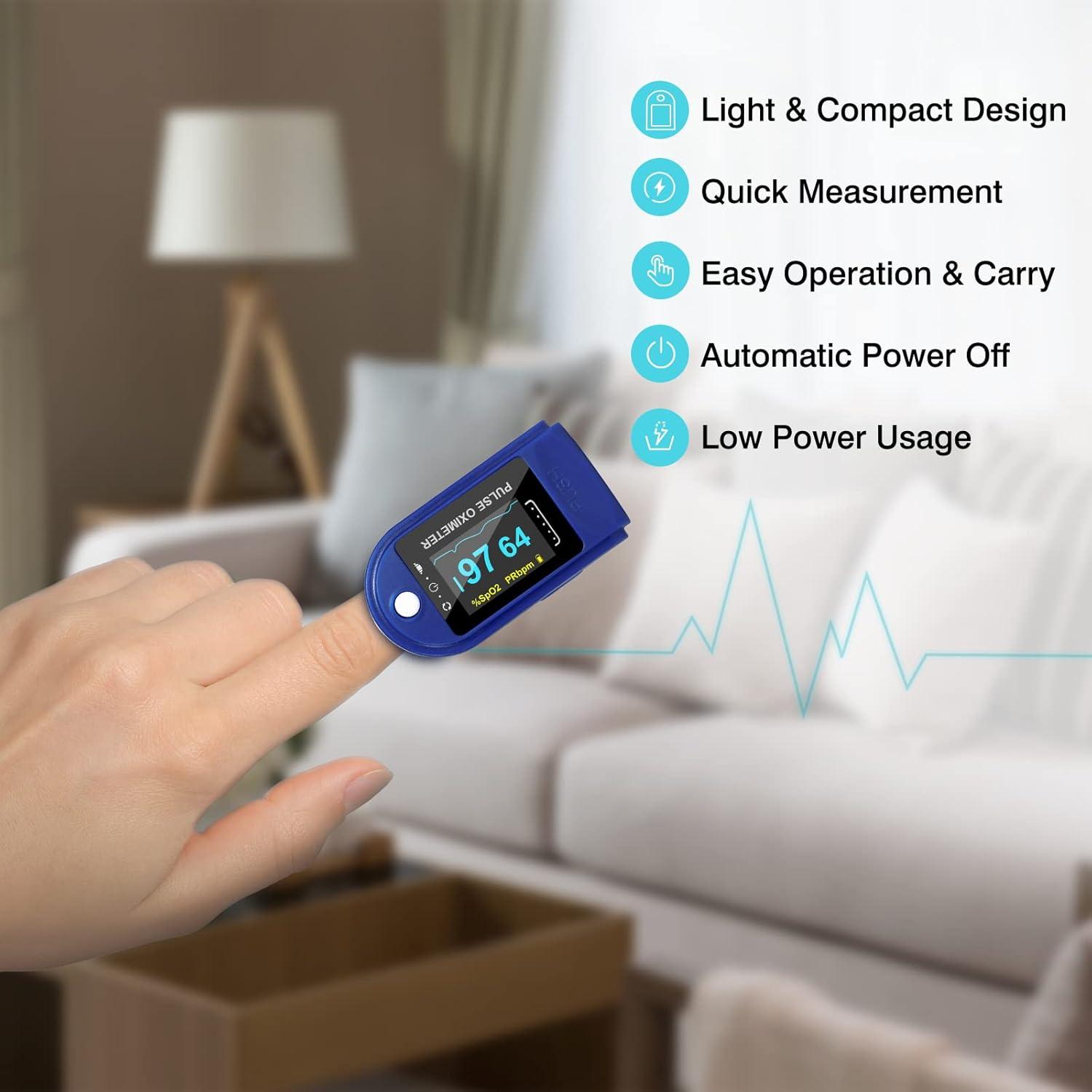 Buy Easy@Home Fingertip Pulse Oximeter - OLED Display SpO2 & Heart Rate ...