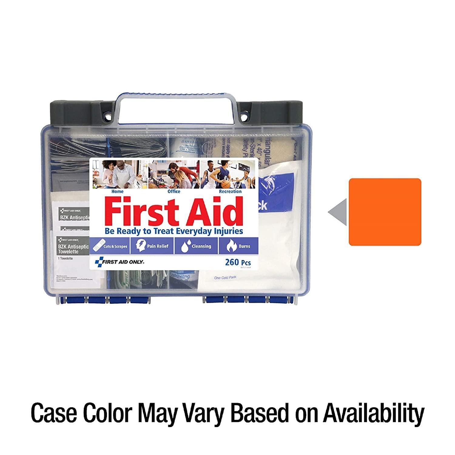 First Aid Only 260 Piece All-Purpose First Aid Kit - OSHA Compliant ...