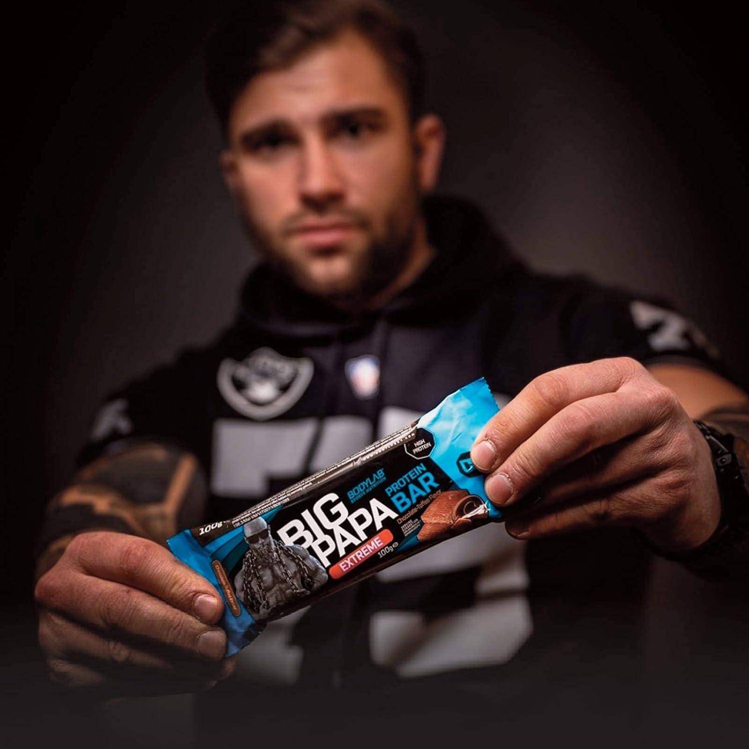 BODYLAB24 BIG PAPA Protein Bar - 12x100g | 49g Protein Low Sugar ...
