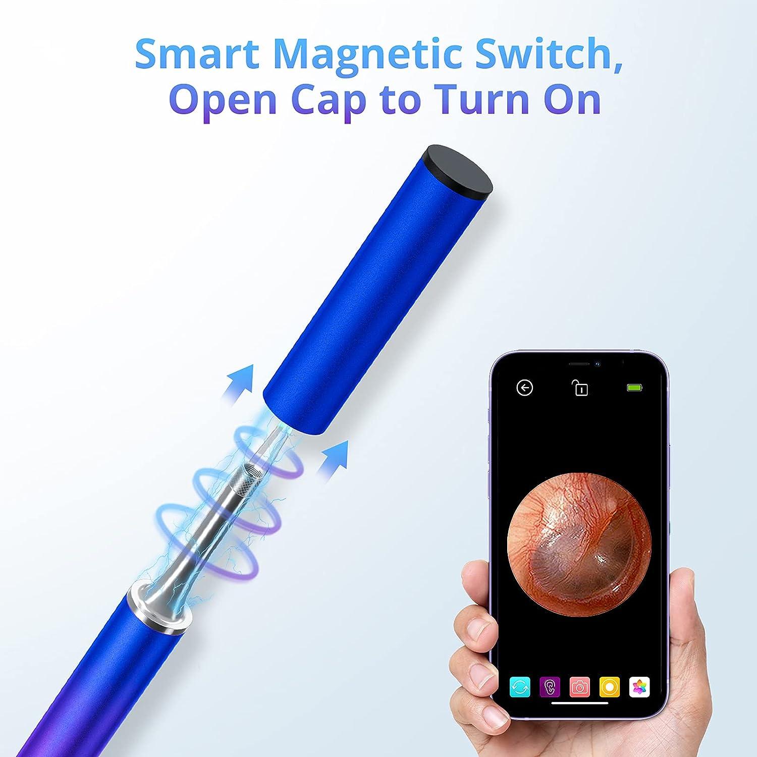 HEATOO Ear Wax Removal Camera | 1080P HD Endoscope with 6 LED Lights ...