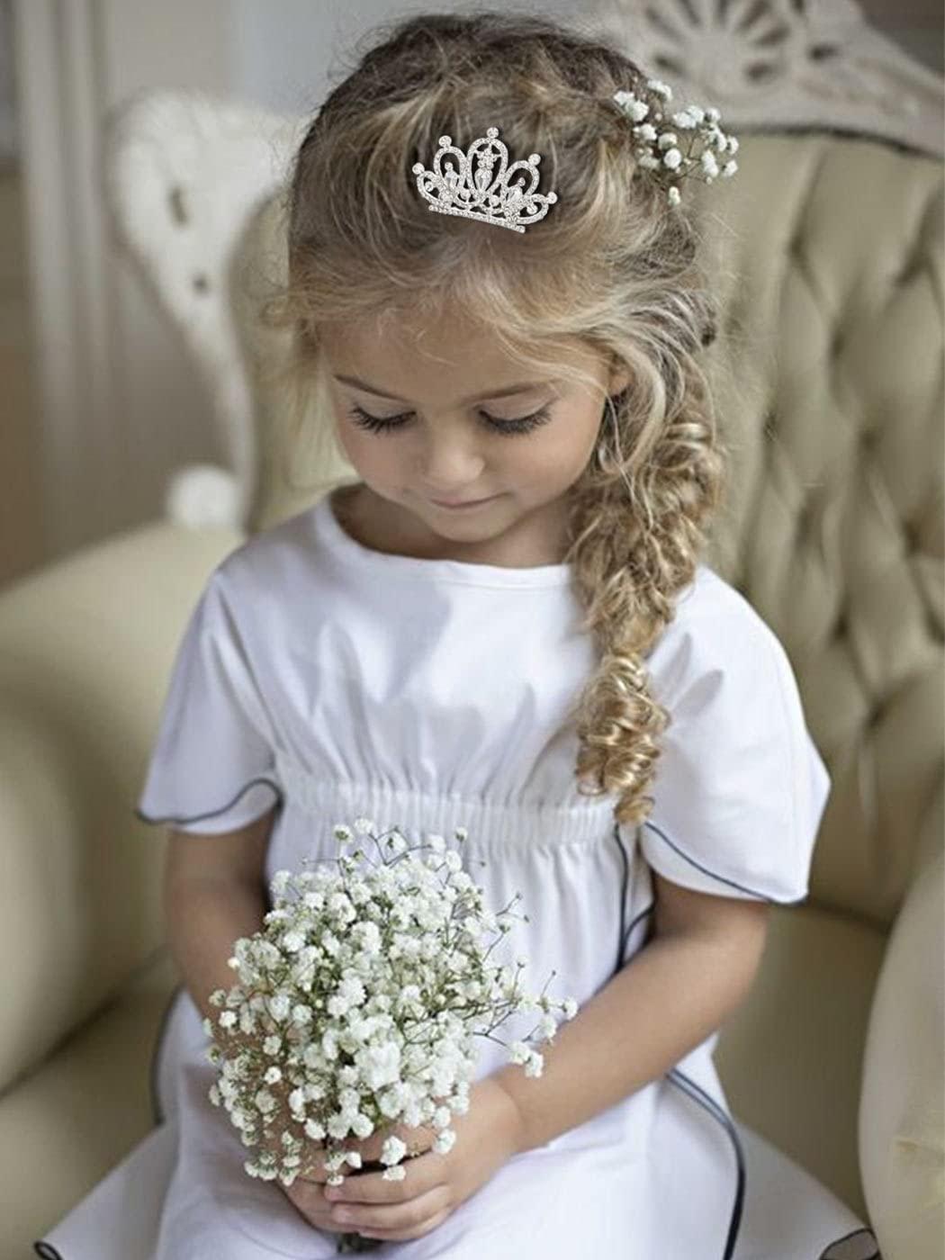 Brinie Mini Tiara Crown Comb Blue Crystal Tiara Bridal Hair Comb Clips ...