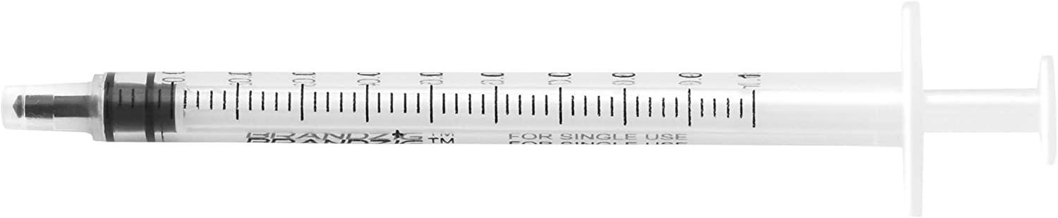 1ml Oral Syringe 100 Pack - Luer Slip Tip, No Needle, Sterile - for ...