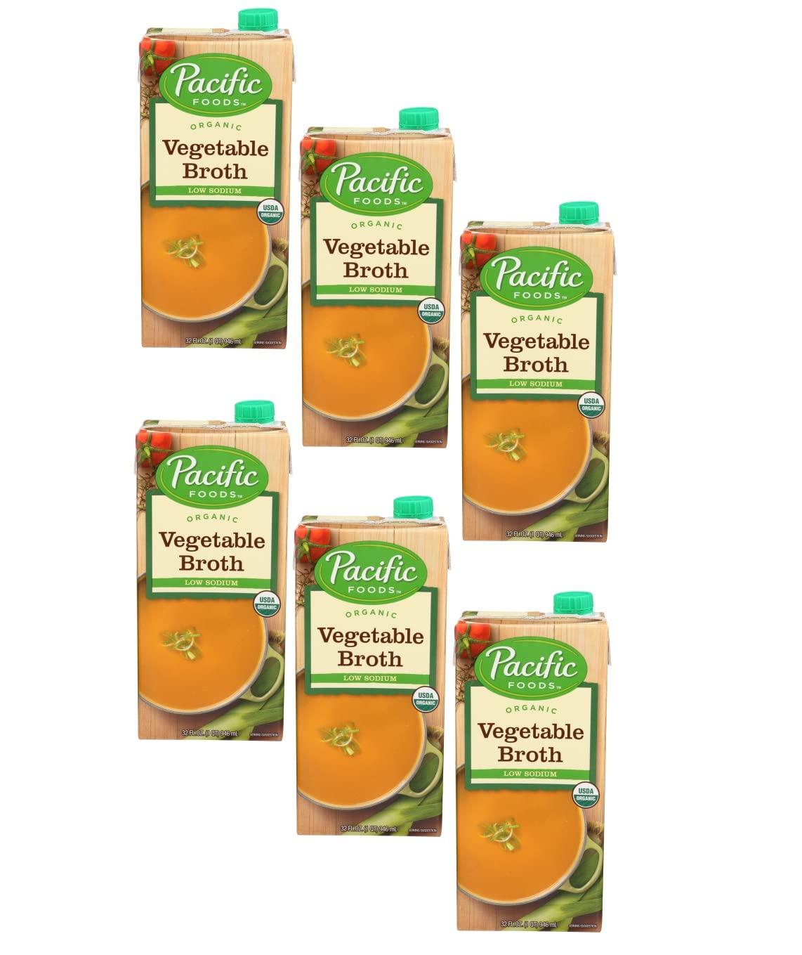 Pacific Organic Vegetable Broth, Low Sodium - 32 Oz (Pack of 6) | Buy ...