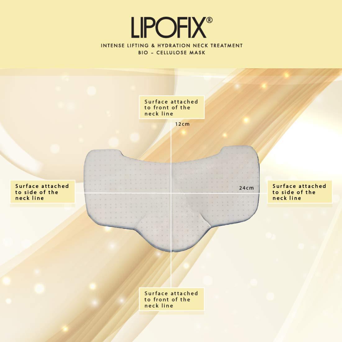 LipoFix Neck Lifting Intensive Treatment Bio-Cellulose Mask (7 Masks ...
