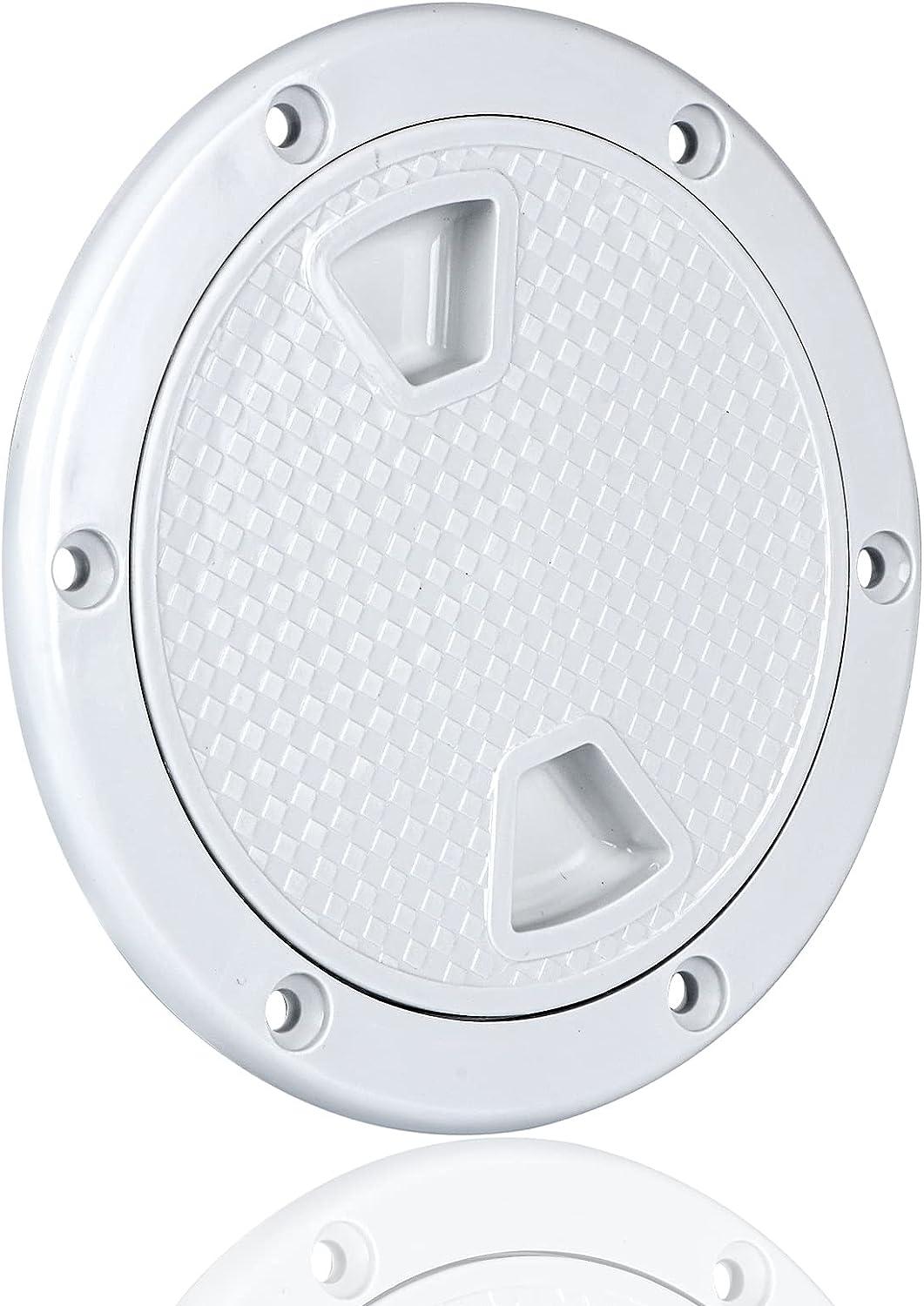 4/6/8 inch White Deck Plate Hatch with Detachable Cover - Non-Slip ...