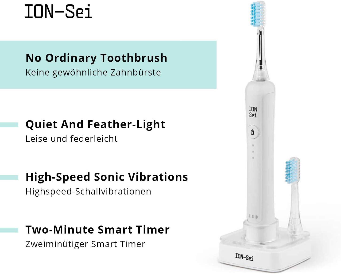 ION-Sei Electric Toothbrush - Patented Ionic Sonic Technology for ...