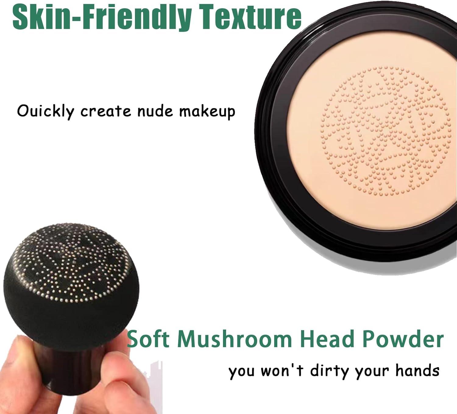 CC Cream Powder Foundation with Mushroom Head Air Cushion - Full ...