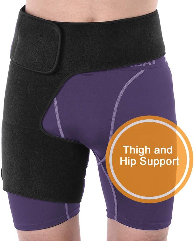 Adjustable Thigh & Hip Brace Support for Muscle Strain Prevention ...