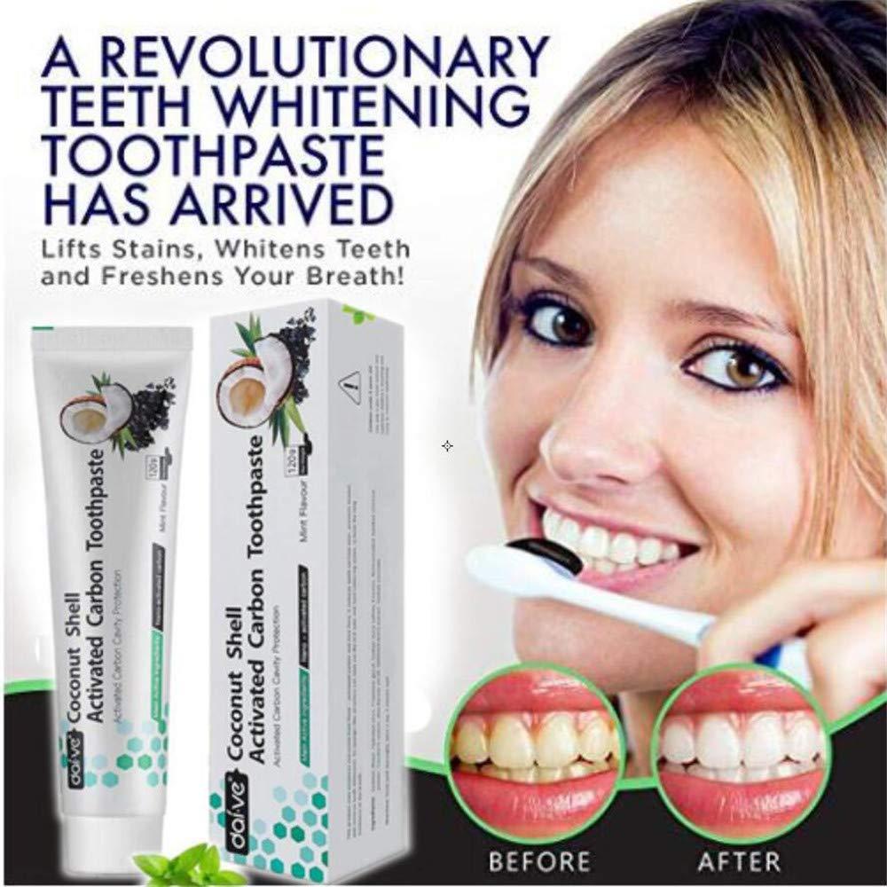 Activated Carbon Coconut Toothpaste (2 Packs) | Fluoride-Free Natural ...