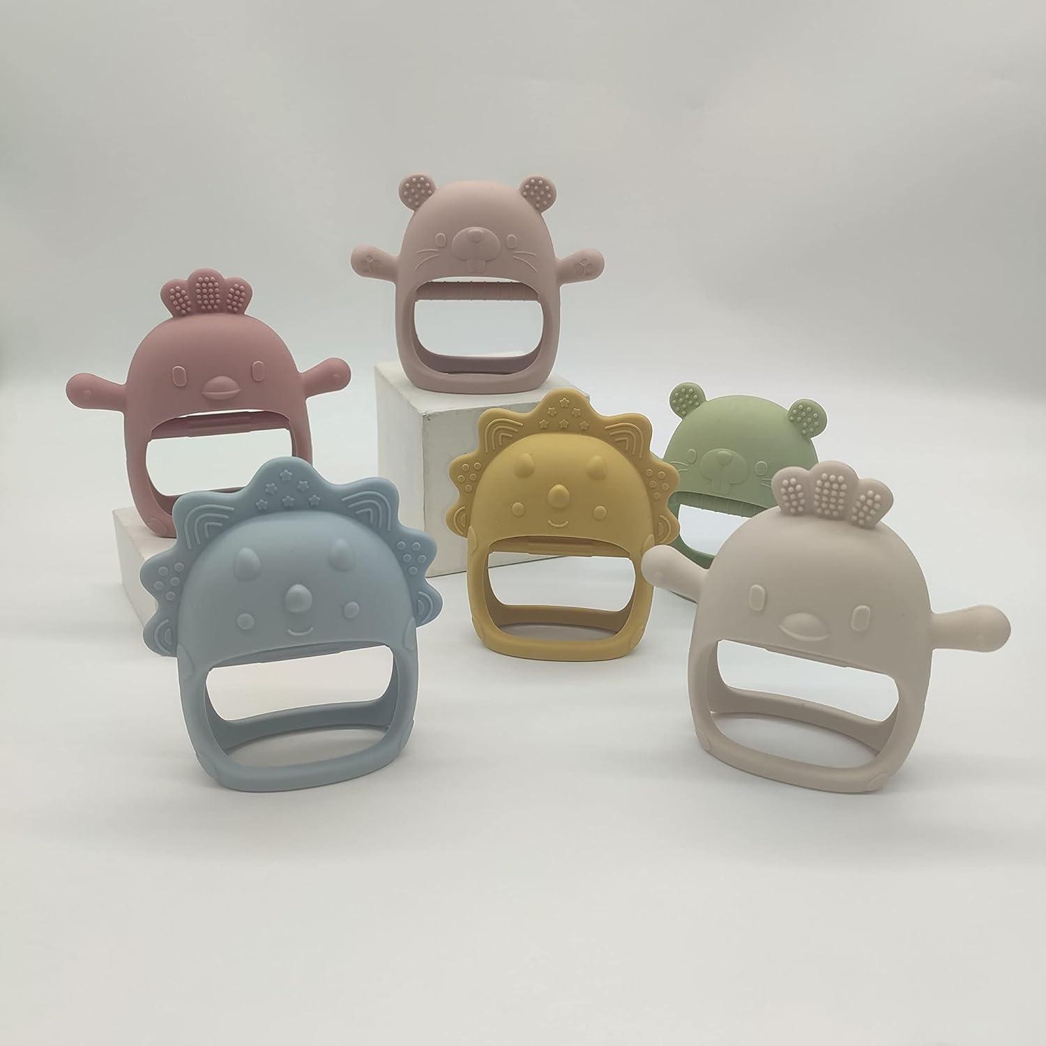 Non-Toxic Beige Animal Shaped Silicone Teething Mitten Toy | Buy Now in ...