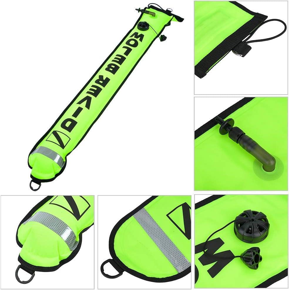 Keenso 4FT Dive Flag Inflatable Surface Marker Buoy - Fluorescence ...