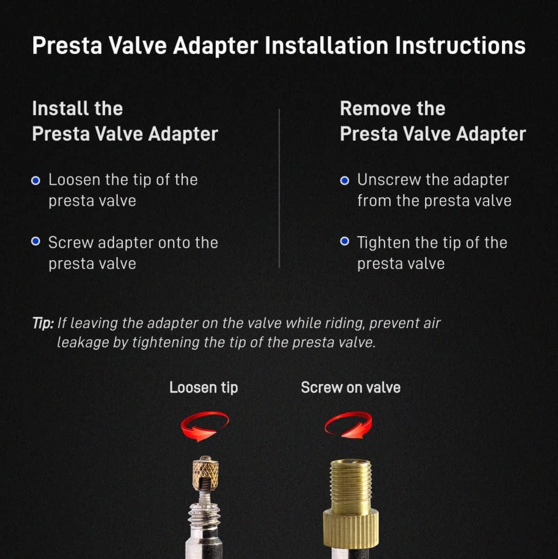 Bike Bits Brass Presta Valve Adapter (4 Pack) - Convert to Schrader ...