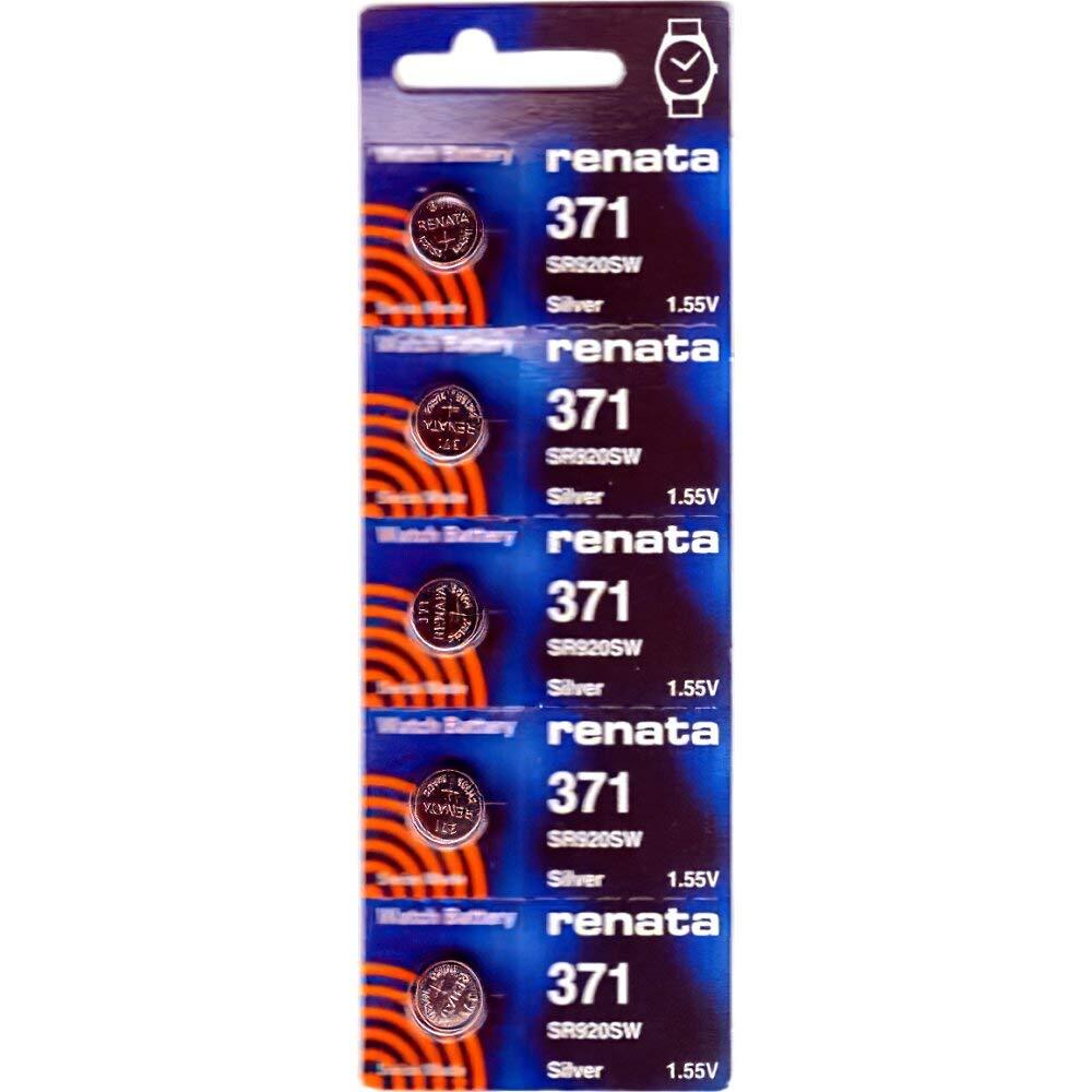 Buy Renata #371 Silver Oxide Battery - 5 Pack | Best Price ...