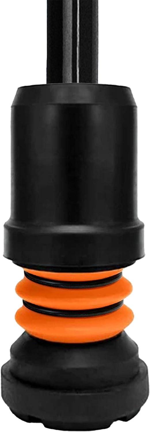 Flexyfoot Shock Absorbing Crutch Ferrule - Black 19mm - Pack of 1 | Improve Grip, Safety ...