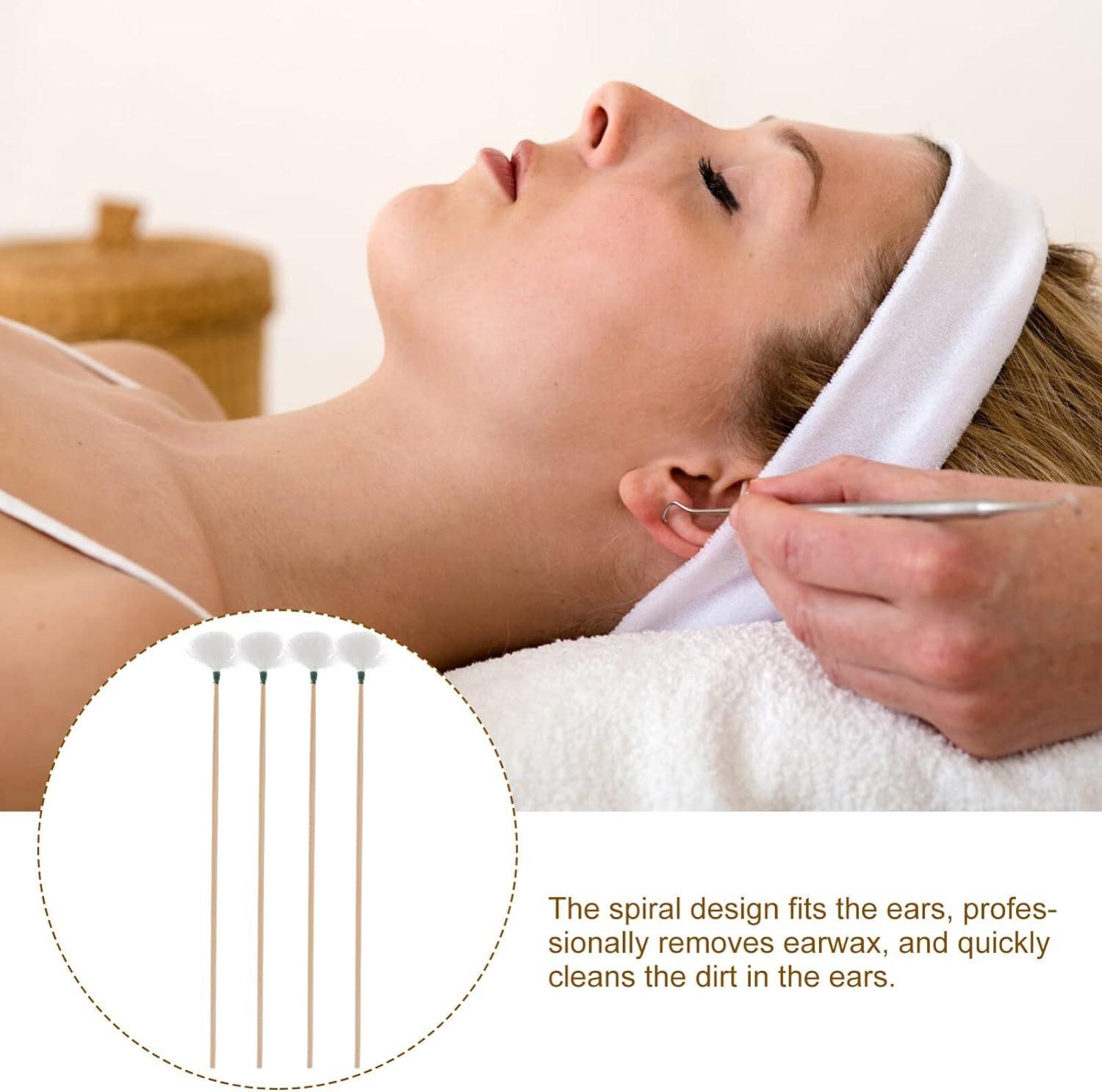 12Pcs Bamboo Handle Goose Hair Ear Pick - Ear Wax Remover & Cleaner ...