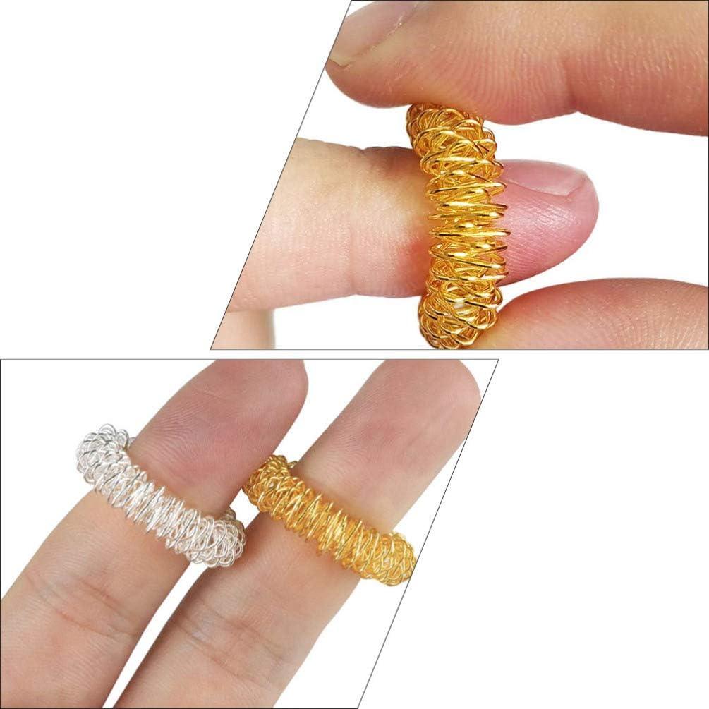 Nuobesty 20-Pack Finger Massage Spiky Rings - Sensory Finger Roller ...