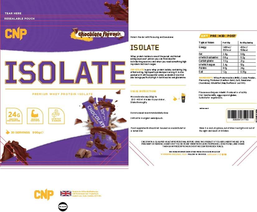 CNP Professional Isolate Premium Whey Protein Chocolate - 900g | Buy ...