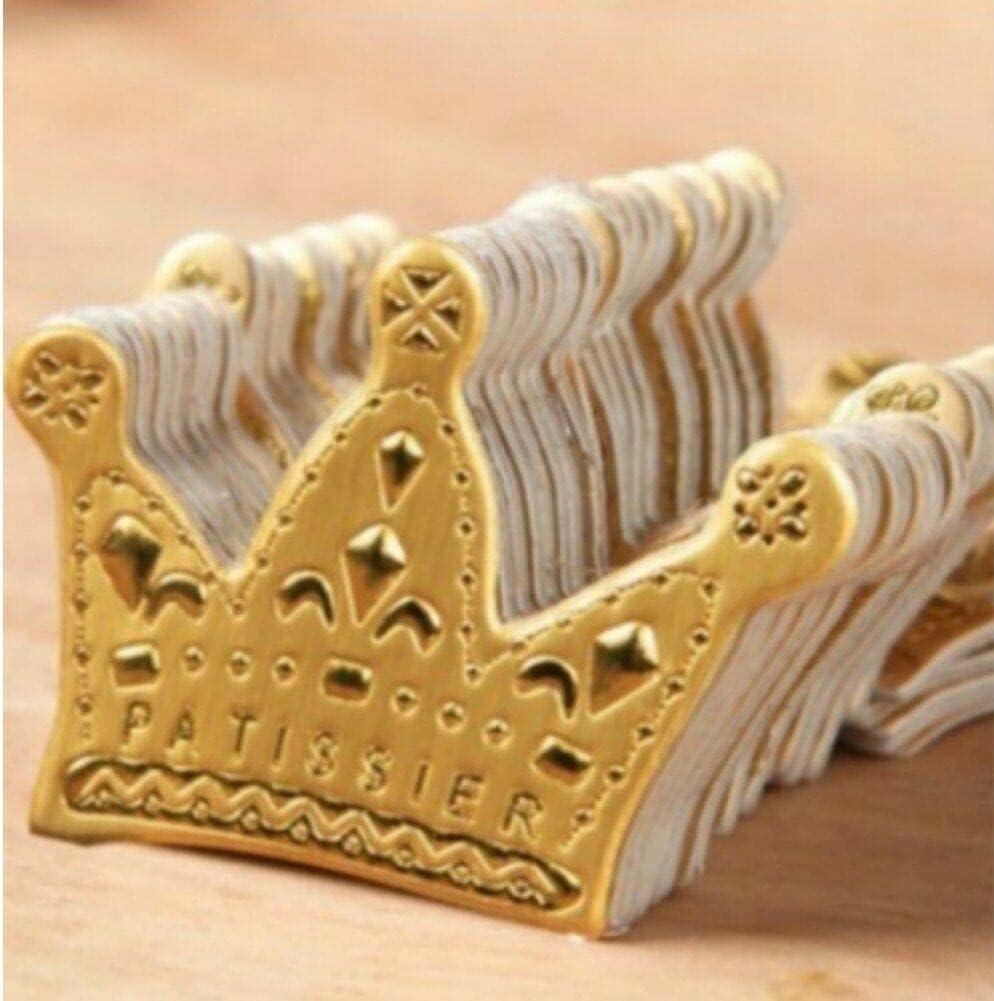 50 Pcs Gold Princess Crown Cake Topper Favors Party Cupcake Picks ...