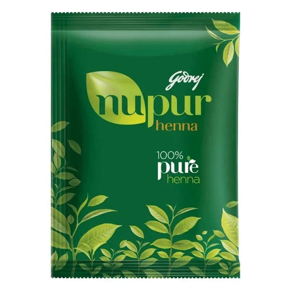 Godrej Nupur Henna 120g x 3 Packs - Natural Hair Color with 9 Herbs ...