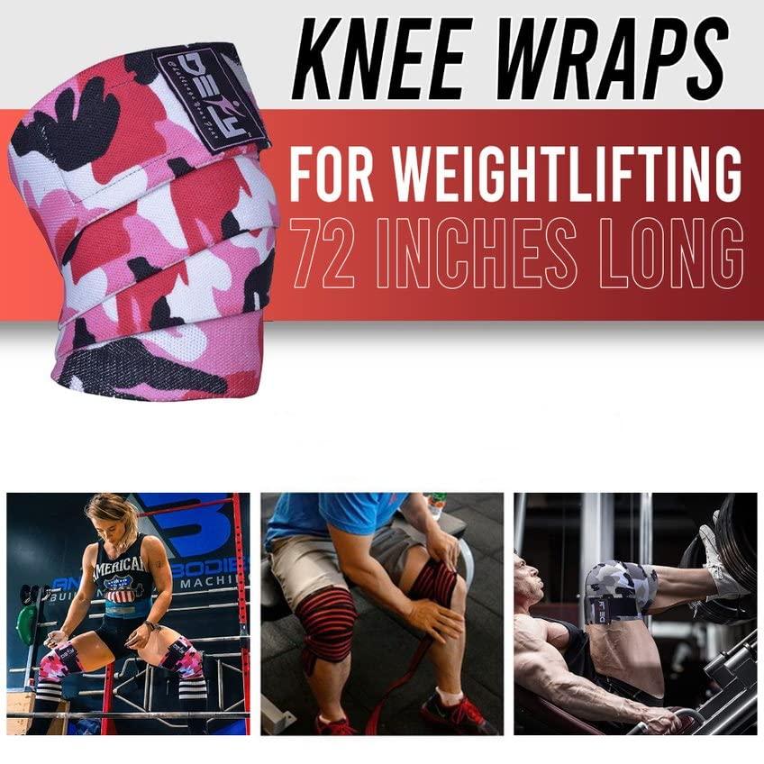 DEFY Sports Knee Wraps for Weightlifting - Support for Powerlifting ...