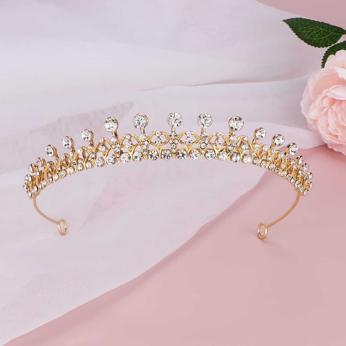 Hapdoo Elegant Princess Crown - Lightweight Small Tiara for Women ...
