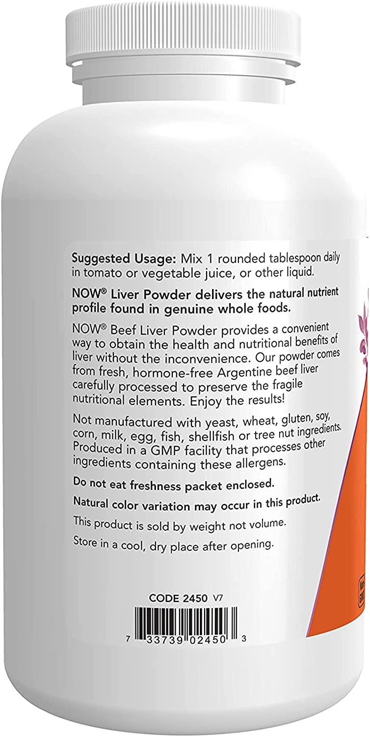 Now Foods Liver Powder 12 oz - Premium Nutritional Supplement for Liver ...