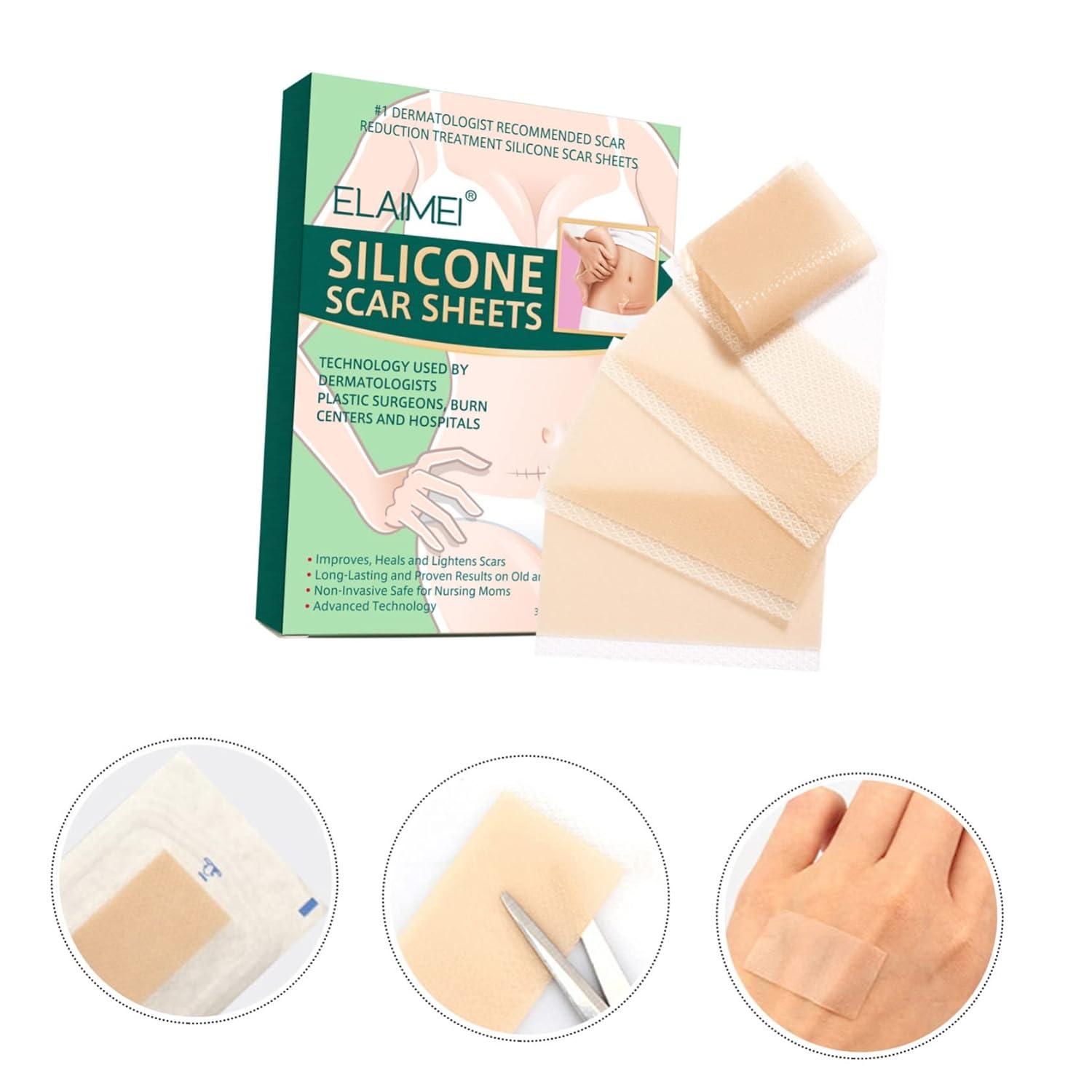 Silicone Scar Strips - 4pcs Lighten Scar Tape for Burn, Caesarean ...