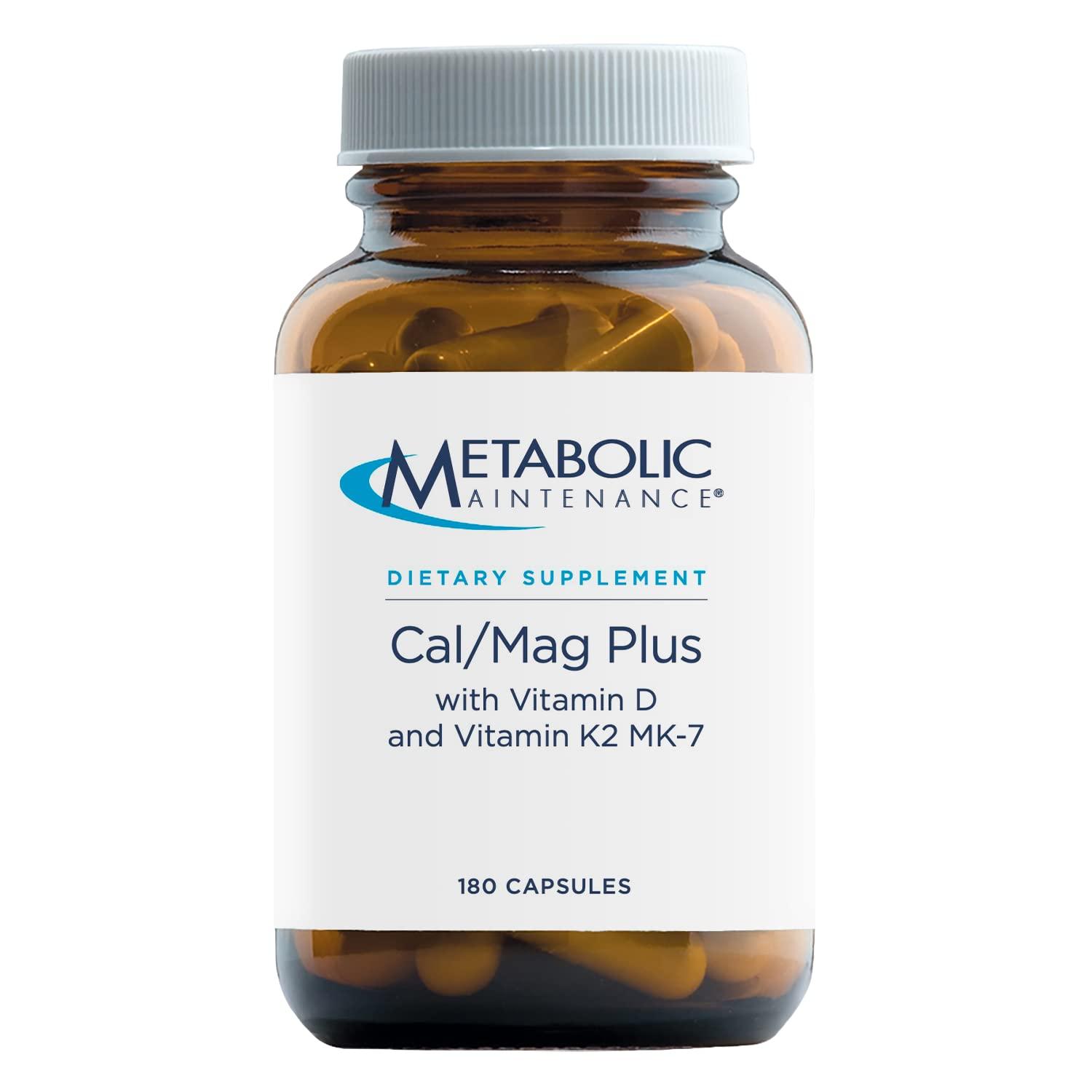 Metabolic Maintenance Cal Mag Plus with Vitamin D-3 & K2 - 180 Capsules ...