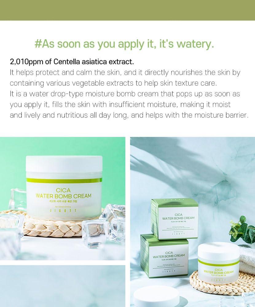 Cica Water Bomb Cream - Hydrating Moisturizer for Sensitive Skin ...