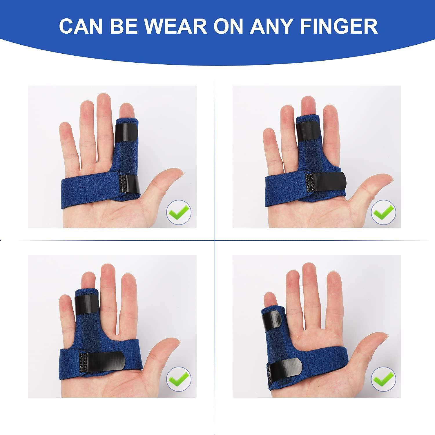 Promifun Finger Braces - Trigger Finger Splints with Gel Finger Cots ...