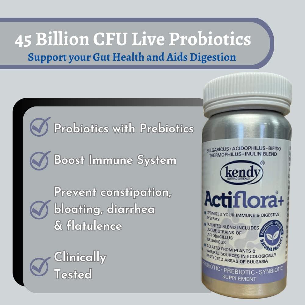 Actiflora + Synbiotic Kendy 100 VCaps - Premium PreProbiotic Supplement ...