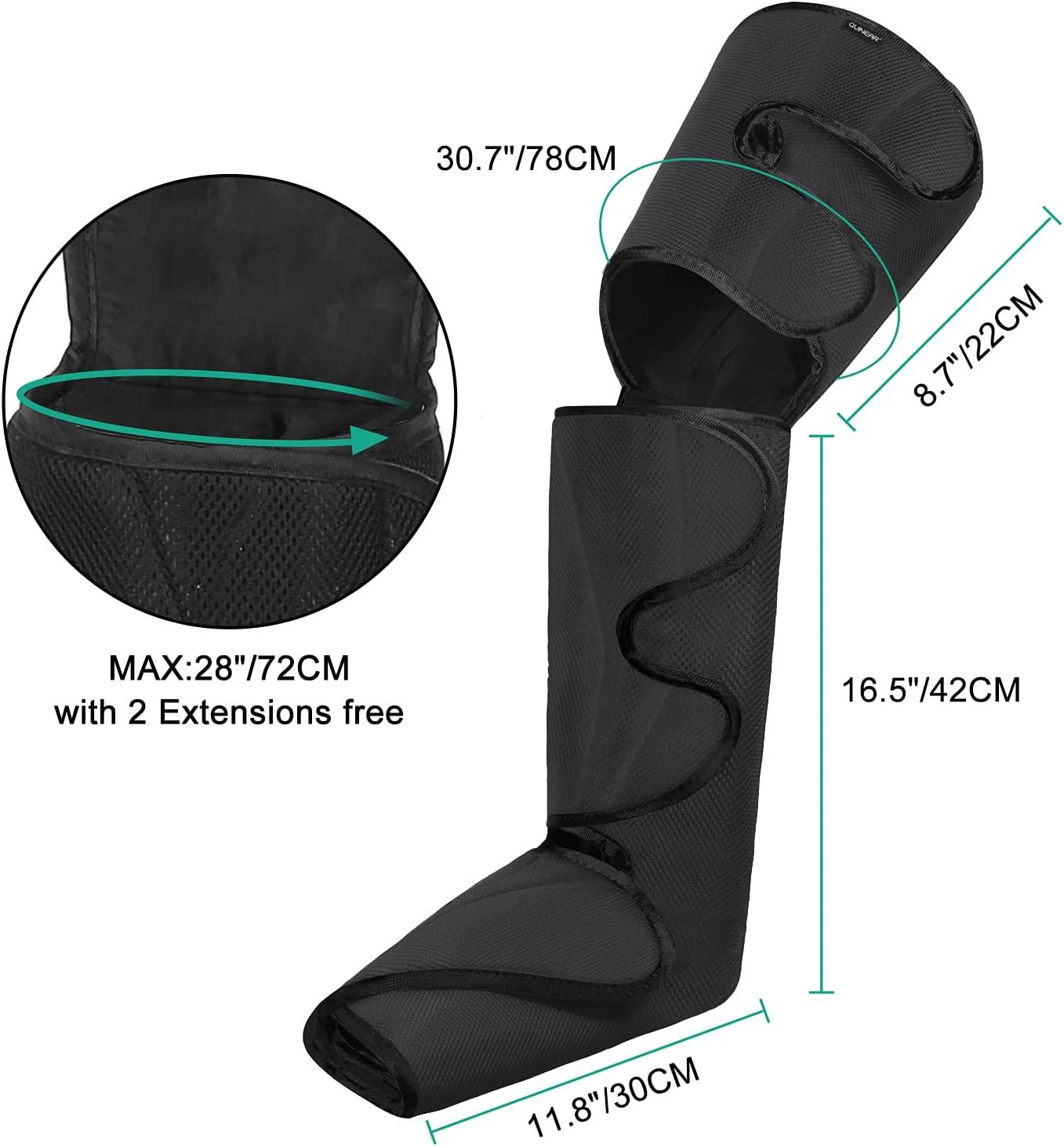 QUINEAR Leg Massager - Air Compression System for Feet, Calves & Thighs ...