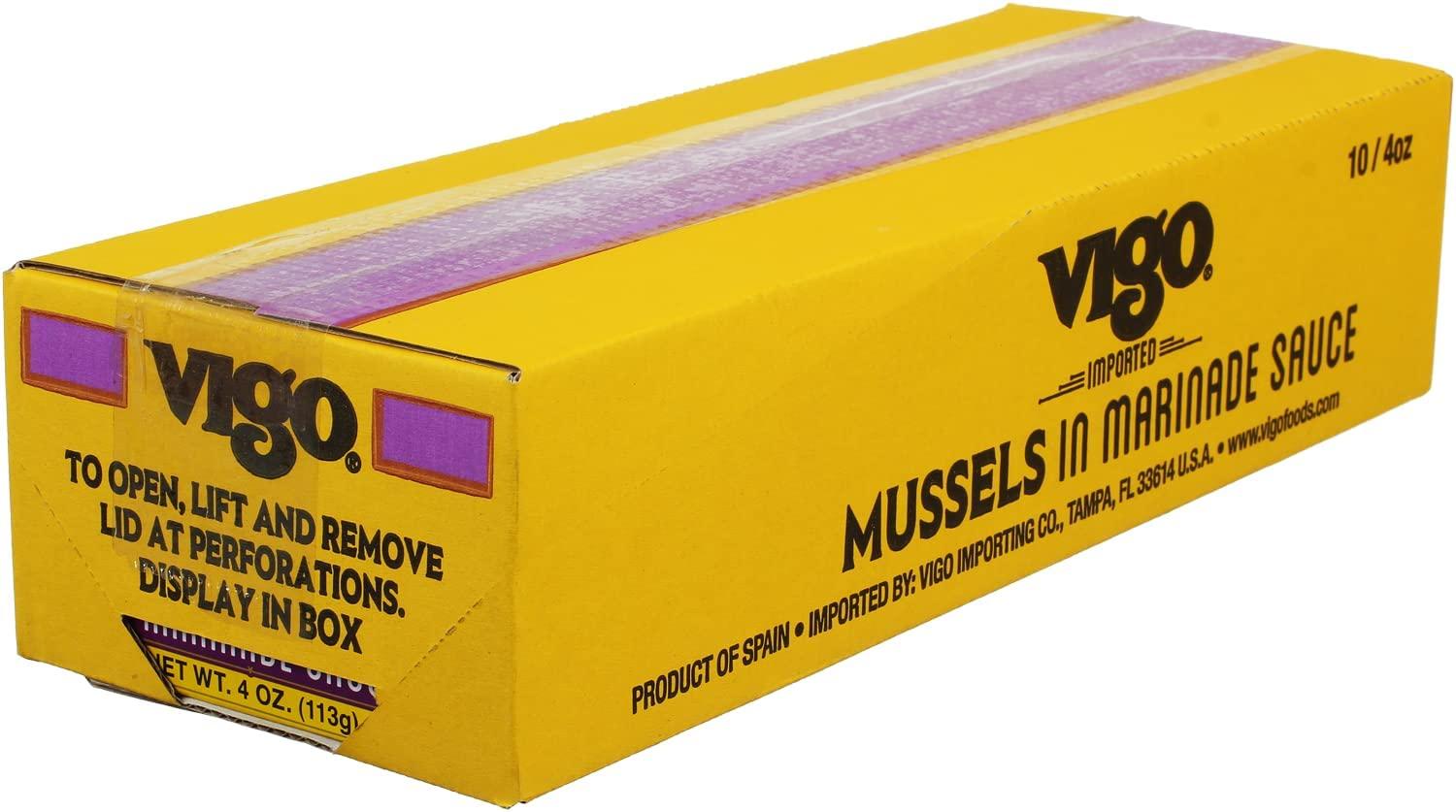 Vigo Premium Canned Seafood: Mussels in Marinade Sauce 4 Ounce (Pack of ...