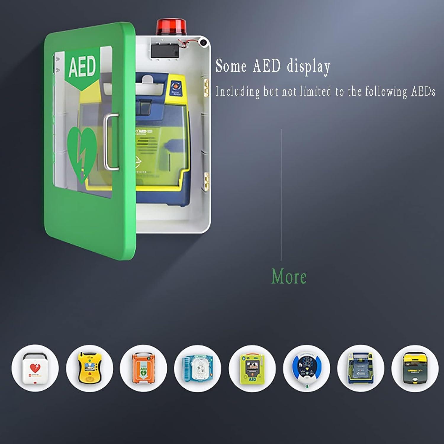 YMAOMAO AED Defibrillator Storage Cabinet with Alarm System ...