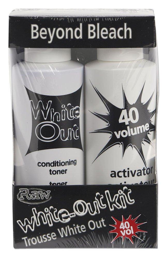 RAW Beyond Bleach White-Out Kit: Conditioning Toner with 40 Volume ...