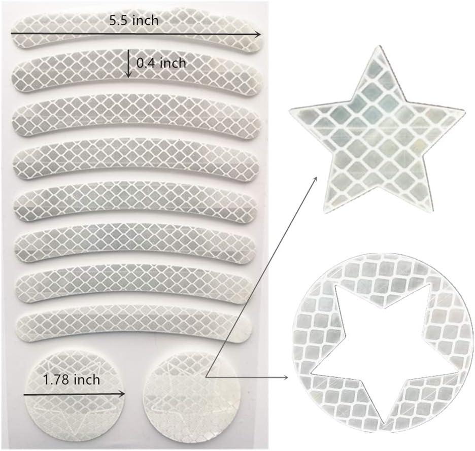 42pcs Reflective Stickers Set for Bike Helmet, Bicycle, Wheelchairs ...