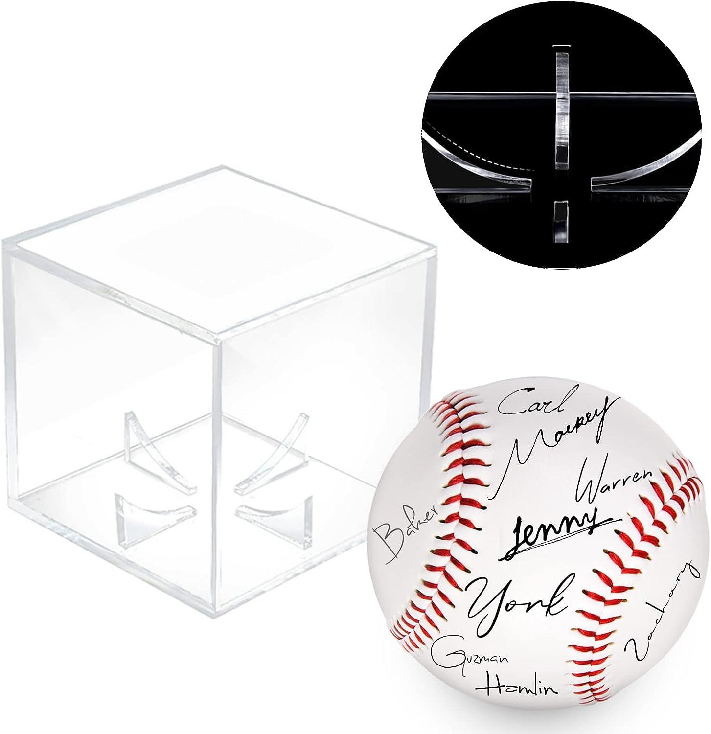 Acrylic Baseball Display Case - UV Protected, Clear Cube for ...