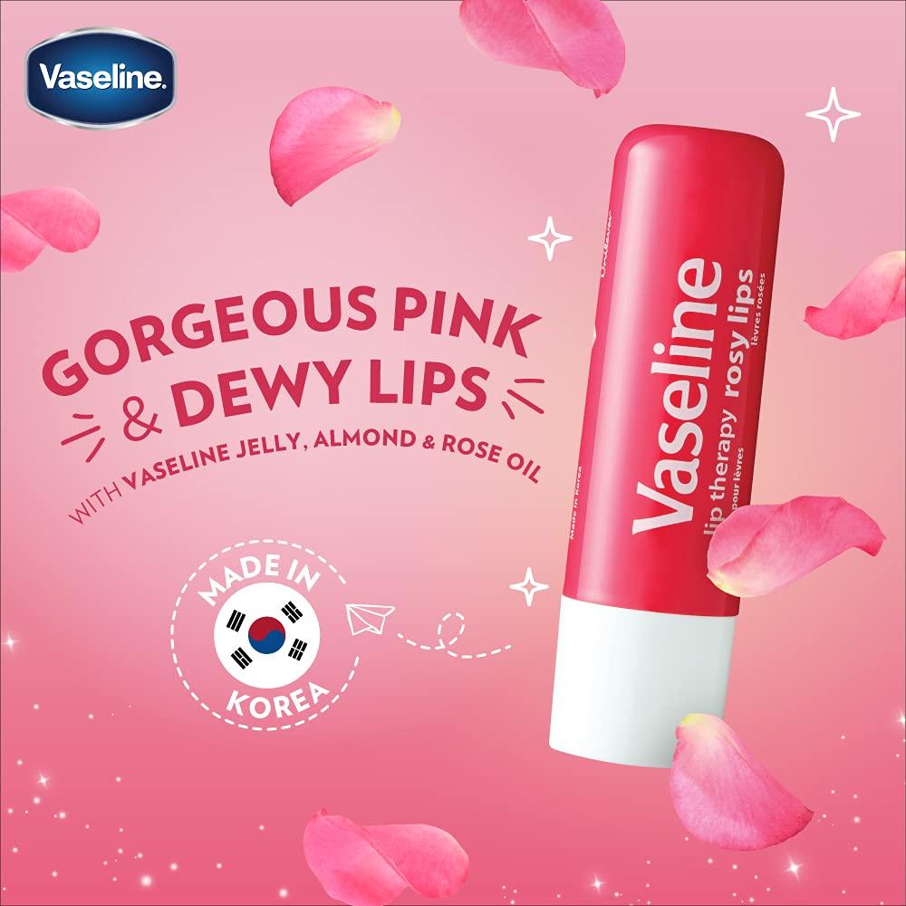 Vaseline Lip Therapy Stick Rosy Lips & Cocoa Butter Variety Pack - 4.8g (4 Pack) | Petroleum ...