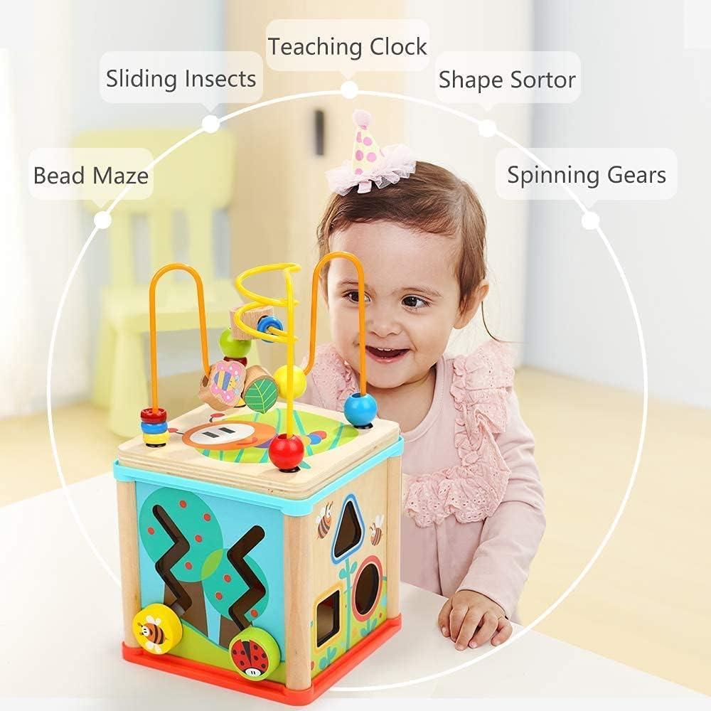 Top Bright 5-in-1 Wooden Toy for Toddlers - Educational Labyrinth Pearl ...