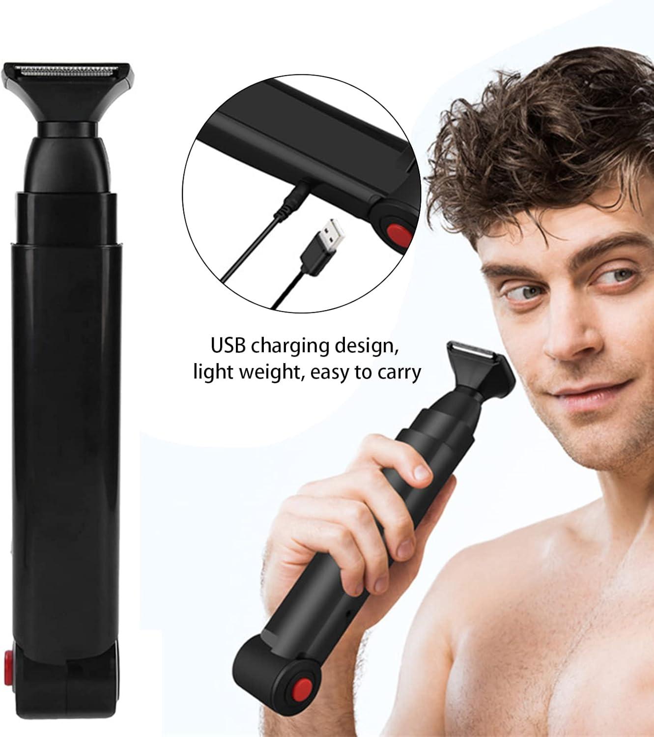 Wireless Foldable Body Hair Cutter - Ergonomic Back Hair Remover ...
