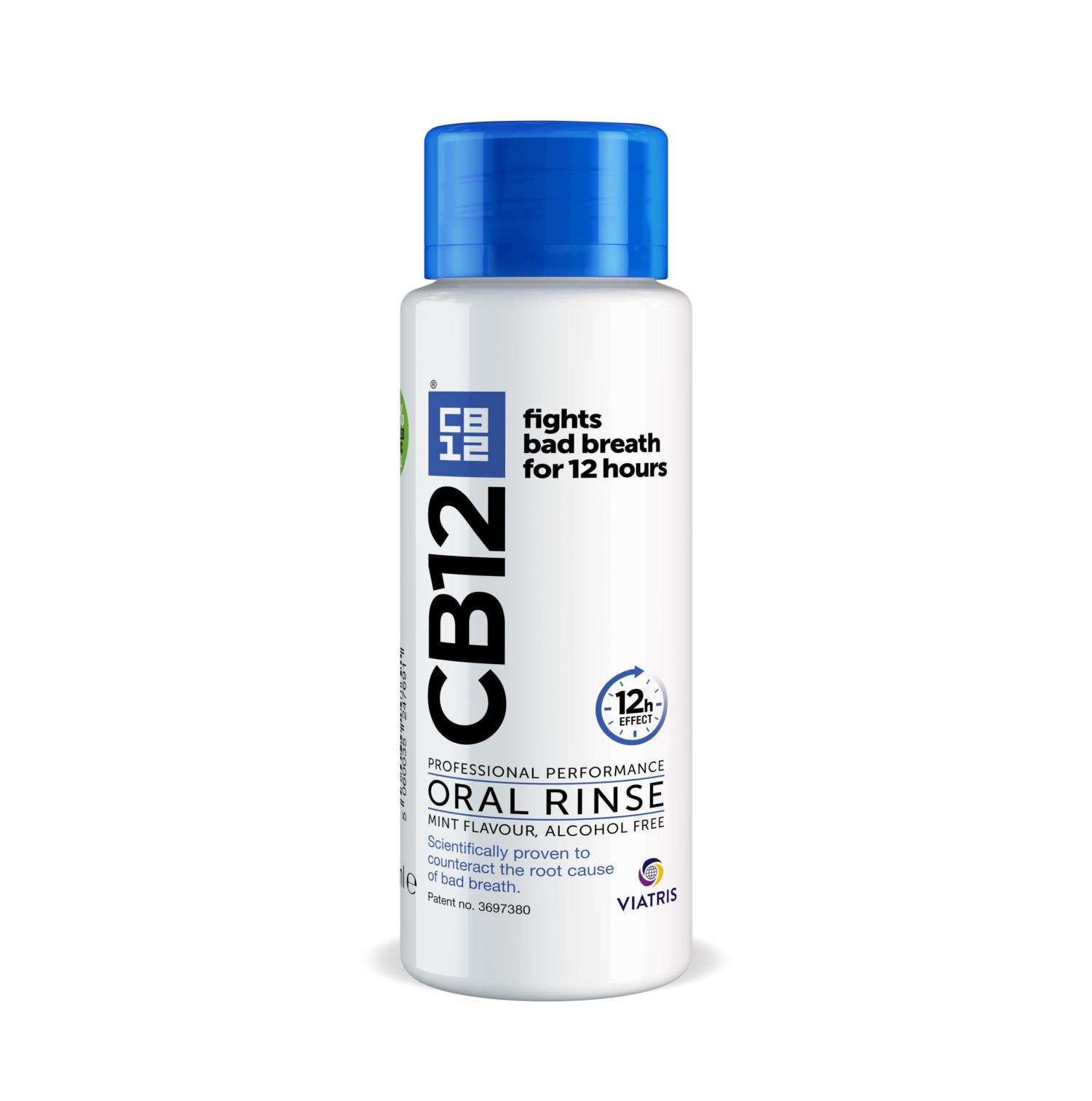 CB12 Mint Menthol Mouthwash 250ml - Enamel Strengthening & 12-Hour ...