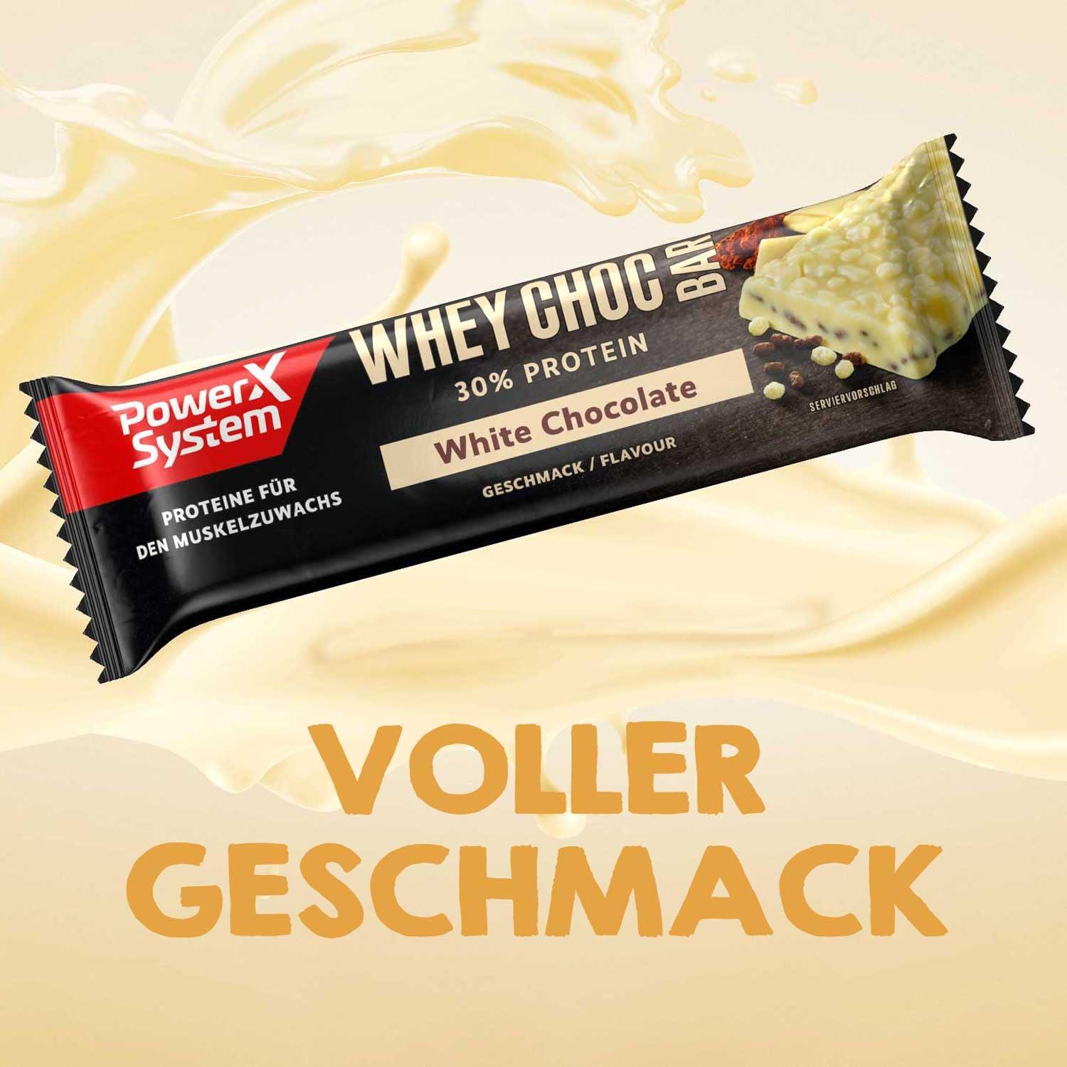 Power System Whey Choc Bar - White Chocolate 16x50g | 30% High Protein ...